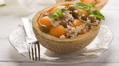 Riz au melon, jambon et câpres . - Natuphyt