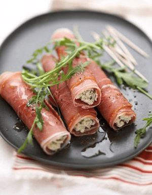 Roulés de jambon cru au fromage de brebis. - Natuphyt